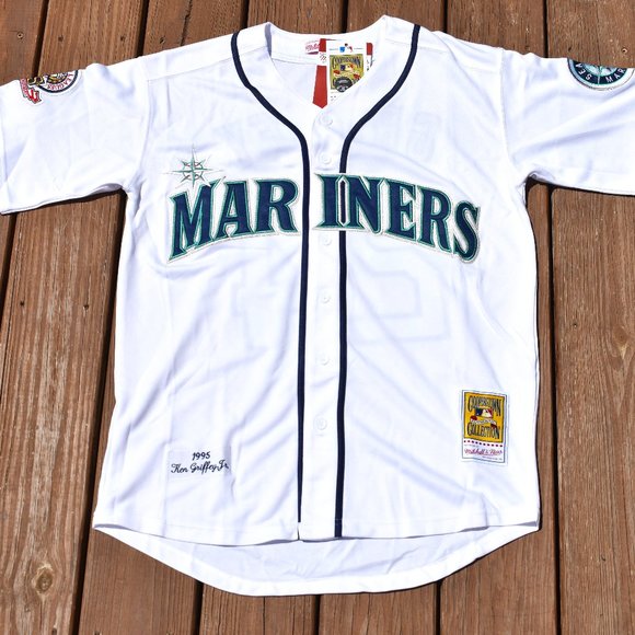 Mariners | Shirts | New Ken Griffey Jr 24 Seattle Mariners White Home ...